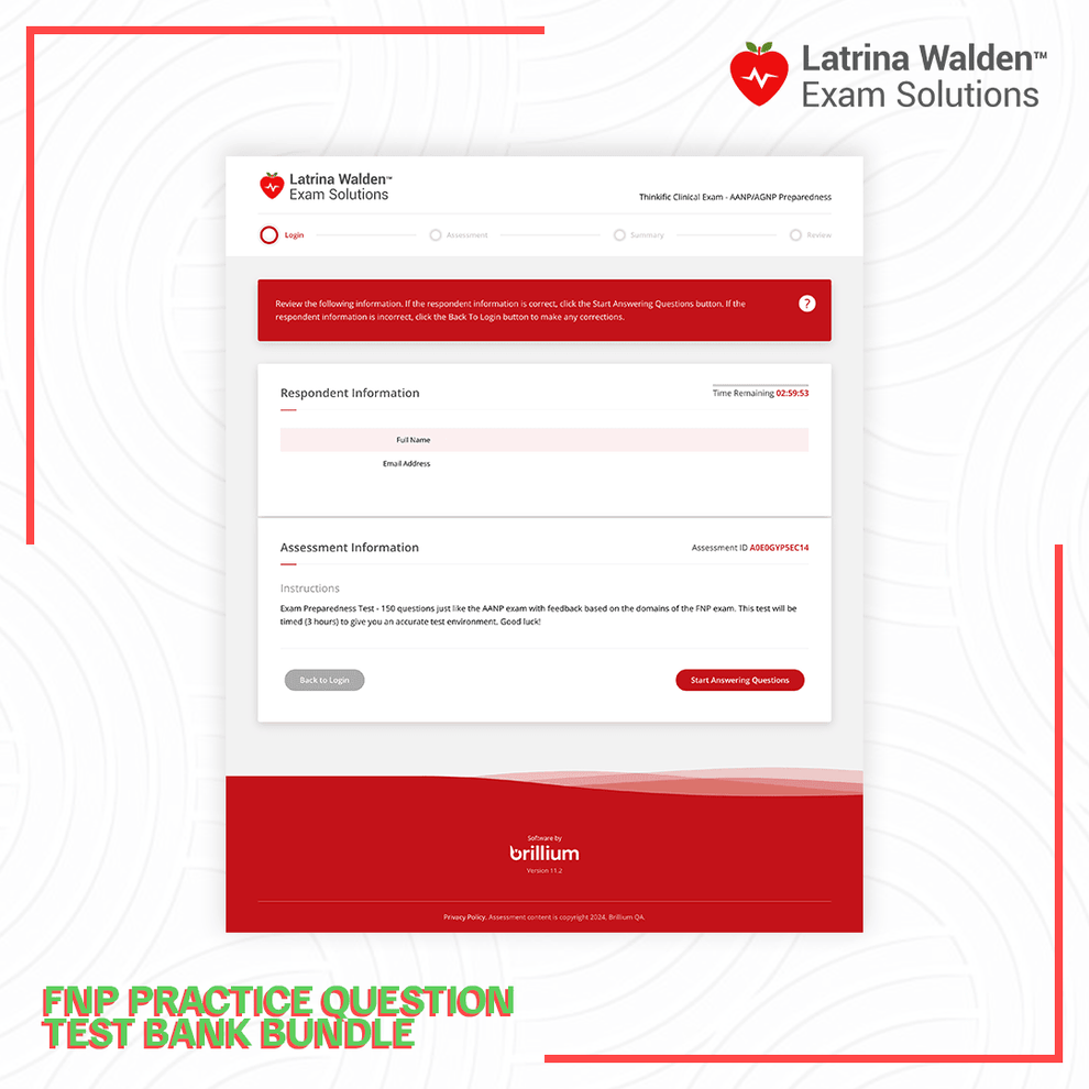 FNP Practice Question Test Bank Bundle – Latrina Walden Exam Solutions