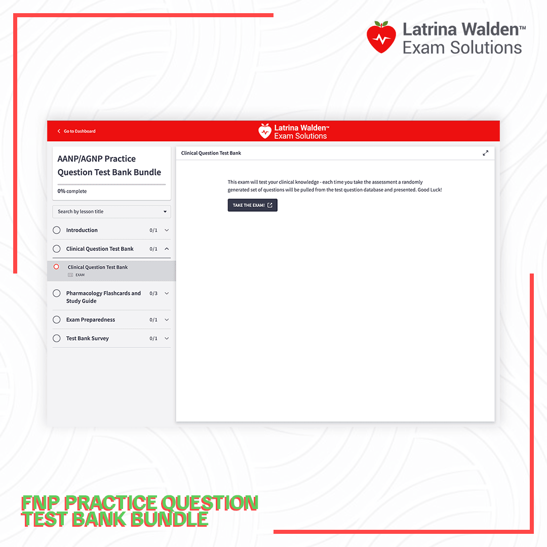 FNP Practice Question Test Bank Bundle – Latrina Walden Exam Solutions